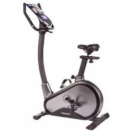 Ergometer Christopeit Sport "EM 8000" Fahrradtrainer Gr. ohne Unterlegmatte, schwarz (schwarz - grau) Kinomap App kompatibel