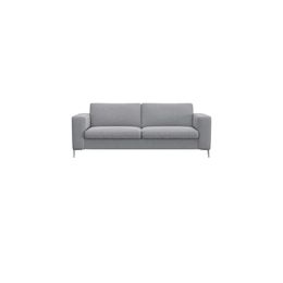 2,5-Sitzer FLEXLUX, B:196cm H:85cm T:92cm, grau, 100% Polyester, Sofas, "Fiore, super Sitzkomfort durch Kaltschaum im Sitz", breite Armlehnen, Füße