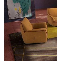 Sessel Egoitaliano, B:94cm H:85cm T:90cm, orange, Microfaser BOUNCE (80% Polyamid, 20% Elastan), Wohnzimmer, Sessel, "Yuki, extravagantes Design und