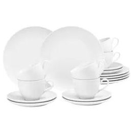 Kaffeeservice Seltmann Weiden "Geschirr-Set, 18 Teile, Amina" Geschirr-Sets Gr. 18 tlg., weiß Made in Germany