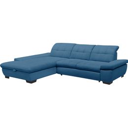 Ecksofa Alina, B:297cm H:90cm T:204cm, blau, Wohnzimmer, Sofas, "Salima", Inklusive Rückenlehnenverstellung