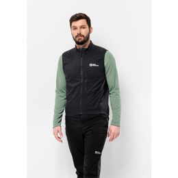Jack Wolfskin Herren Funktionsweste "MOROBBIA ALPHA VEST M", schwarz, Gr. L, 1. OBERSTOFF 100% POLYAMID 2. OBERSTOFF 88% POLYAMID, 12% ELASTHAN