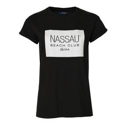 NASSAU BEACH Damen T-Shirt "NB231057", schwarz, Gr. XS, 100% Baumwolle, Shirts