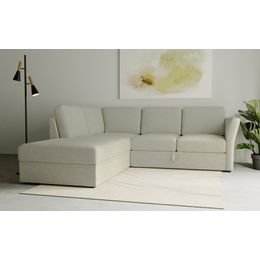 Ecksofa Home Affaire, B:241cm H:90cm T:226cm, beige, 62% Polypropylene, 38% Polyester, Wohnzimmer, Sofas, "Lavars, L-Form, Schlafsofa", mit