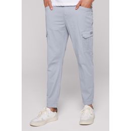 CAMP DAVID Herren Jogg Pants, blau, Gr. 33, unifarben, Material: 97% Baumwolle, 3% Elasthan, Jeans, mit Gummizug hinten am Bund