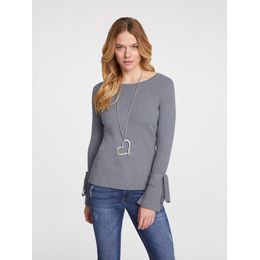 Heine Damen Strickpullover "Pullover", grau, Gr. 36, unifarben, 52% Viskose, 26% Polyester, 22% Polyamid, Pullover