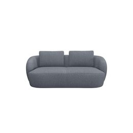 2,5-Sitzer FLEXLUX, B:186cm H:85cm T:102cm, blau, 62% Polyester, 17% Cotton, 14% Viscose, 7% Linen, Sofas, "Torino, rund, Couch, Loveseat", Modernes,