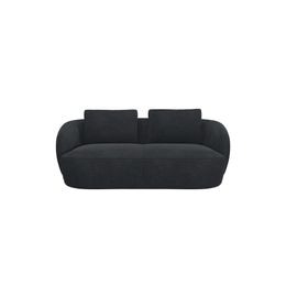 2,5-Sitzer FLEXLUX, B:186cm H:85cm T:102cm, grau, 100% Polyester, Sofas, "Torino, rund, Couch, Loveseat", Modernes, organisches Sofa-Design,