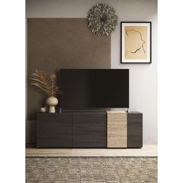 Lowboard Inosign, B:181cm H:59cm T:44cm, grau, Wohnzimmer, Sideboards, "Venus, TV-Bank", Breite 181 cm