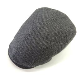 Chaplino Herren Flat Cap, grau, Gr. M, unifarben, 70% Polyester, 30% Baumwolle, Caps, mit schicken Ziern&auml;hten