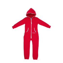 MONIZ Jungen Jumpsuit, Gr. 152, rot, 80% Baumwolle, 20% Polyester, Overalls, mit kuscheligem Komfort