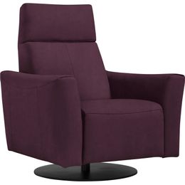 Sessel Egoitaliano, B:84cm H:105cm T:90cm, lila, Wohnzimmer, Sessel, "Blues Designsessel, Loungesessel", drehbar, inkl. manuelle Relaxfunktion durch