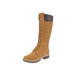 Timberland Damen Schn&uuml;rstiefel "Women's Premium 14in WP B", Gr. 38, gelb, Leder, Schuhe, Winterschuhe, Winterstiefel, Winterboots, Schn&uuml;rboots,