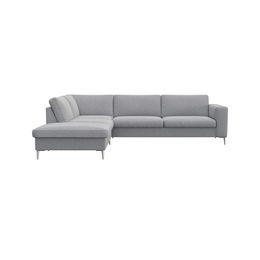 Ecksofa FLEXLUX, B:273cm H:85cm T:225cm, grau, 100% Polyester, Wohnzimmer, Sofas, "Fiore, super Sitzkomfort durch Kaltschaum im Sitz, L-Form", breite