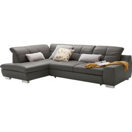 Ecksofa, B:292cm H:89cm T:212cm, grau, SET ONE BY Musterring, 100% Polyester, Wohnzimmer, Sofas, "SO 1200 inkl. Sitztiefen- & Rückenverstellung für