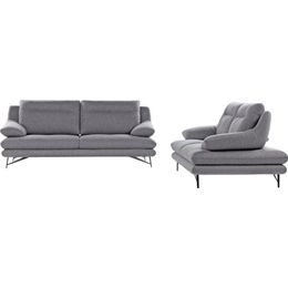 2-Sitzer Calia italia, B:180cm H:90cm T:96cm, grau, Sofas, "Cezanne, italienisches Designsofa mit erstklassigem Sitzkomfort", wahlweise mit