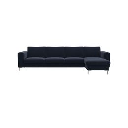 Ecksofa FLEXLUX, B:295cm H:85cm T:159cm, blau, Wohnzimmer, Sofas, "Fiore, super Sitzkomfort durch Kaltschaum im Sitz, L-Form", breite Armlehnen, Füße