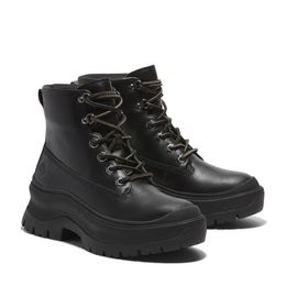 Timberland Damen Schn&uuml;rstiefelette "ROXIE LANE MID LACE UP BOOT", Gr. 39, schwarz, Leder, Schuhe, Winterschuhe, Winterstiefel, Schn&uuml;rboots,