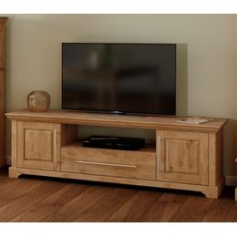 TV-Board Home Affaire, B:171cm H:51,2cm T:38,9cm, beige, FSC-zertifiziertes Massivholz, Sideboards, "Meliss", Lowboard, 2-türig, Breite 171 cm,