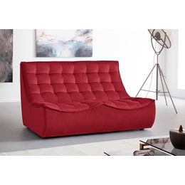 2-Sitzer Calia italia, B:162cm H:88cm T:102cm, rot, Luxus-Microfaser Selfie (100% Polyester), Sofas, "Banjo, italienisches Doppelsofa, als 2-Sitzer