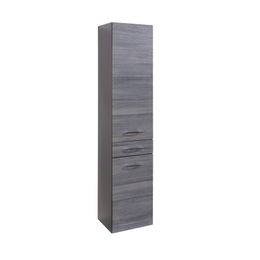 Hochschrank Welltime, B:40cm H:180cm T:35cm, grau, MDF, Spanplatte, Badezimmer, Schr&auml;nke, "Florida", Breite 40 cm, mit T&uuml;rd&auml;mpfern