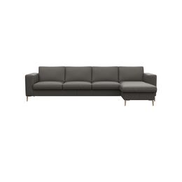 Ecksofa FLEXLUX, B:295cm H:85cm T:159cm, grau, Wohnzimmer, Sofas, "Fiore, super Sitzkomfort durch Kaltschaum im Sitz, L-Form", breite Armlehnen, Füße