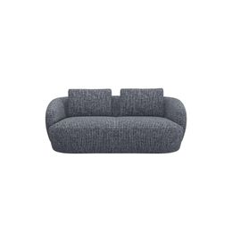 2,5-Sitzer FLEXLUX, B:186cm H:85cm T:102cm, grau, 100% Polyester, Sofas, "Torino, rund, Couch, Loveseat", Modernes, organisches Sofa-Design,
