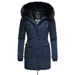 Navahoo Damen Wintermantel "Luluna Prc", blau, Gr. M, Oberstoff: 100% Polyester, Futter: 100% Polyester, Wattierung: 100% Polyester, Ärmelfutter: