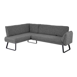 K+w Komfort & Wohnen Eckbank, H:91cm T:68cm, grau, K+W KOMFORT & WOHNEN, Esszimmer, Sitzbänke, "Drive", mit Seitenteilverstellung am langem Schenkel zur