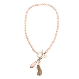 Damen Kette mit Anhänger "Toscana", rosa, Basic, Collezione Alessandro, Glas, Halsketten, aus echten Glasperlen