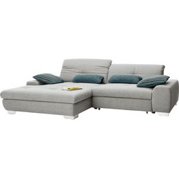 Ecksofa, B:276cm H:89cm T:198cm, grau, SET ONE BY Musterring, 100% Polyester, Wohnzimmer, Sofas, "SO 1200 inkl. Sitztiefen- & Rückenverstellung für