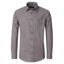 Casamoda Herren Langarmhemd "Casamoda Freizeithemd Print", orange, Gr. XXL, bedruckt, 100% Baumwolle, Hemden