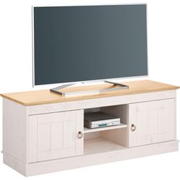 TV-Board Home Affaire, B:120cm H:45cm T:40cm, gelb, Massivholz, Sideboards, "Indra", wahlweise in 2 Breiten, Fernsehtisch