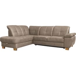 Ecksofa Alina, B:260cm H:98cm T:219cm, beige, Microfaser GDU (100% Polyester), Wohnzimmer, Sofas, "Karima", inkl. Rückenlehnenverstellung, wahlweise