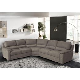 Ecksofa Egoitaliano, B:266cm H:90cm T:246cm, braun, Luxus-Micofaser CASHMERE in Lederoptik (100% Polyester) ist ein neues technisches Gewebe mit