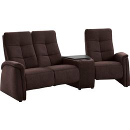 3-Sitzer, B:258cm H:109cm T:152cm, braun, exxpo - SOFA FASHION, Sofas, "Tivoli, Kinosofa mit Relaxfunktion, mit Ablagetisch und Stauraum", bequem und