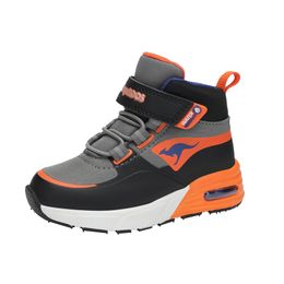 Kangaroos Mädchen Sneaker "K-XI Creed Mid EV", Gr. 21, schwarz, Synthetik, mehrfarbig, Schuhe, Wasserdicht