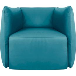 Sessel Egoitaliano, B:80cm H:68cm T:80cm, blau, Wohnzimmer, Sessel, "Ludo Loungesessel, Designsessel, Clubsessel, elegant und zeitlos", mit tollem