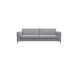3-Sitzer FLEXLUX, B:229cm H:85cm T:92cm, grau, 100% Polyester, Sofas, "Fiore, super Sitzkomfort durch Kaltschaum im Sitz", breite Armlehnen, Füße