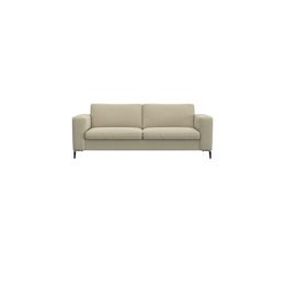2,5-Sitzer FLEXLUX, B:196cm H:85cm T:92cm, beige, 100% Polyester, Sofas, "Fiore, superbequemer Sitzkomfort durch Kaltschaum im Sitz", breite