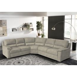 Ecksofa Egoitaliano, B:266cm H:90cm T:246cm, grau, Luxus-Micofaser CASHMERE in Lederoptik (100% Polyester) ist ein neues technisches Gewebe mit einem