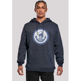 F4NT4STIC Herren Kapuzenpullover "Knut und Jan Hamburg", blau, Gr. S, Obermaterial: 65% Baumwolle, 35% Polyester, Pullover, Print
