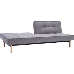 Schlafsofa, B:210cm H:79cm T:96cm, grau, INNOVATION LIVING , Fiilzoptik (100% Polyester), Wohnzimmer, Sofas, "Splitback, Schlafsofa, 3-Sitzer,