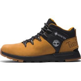 Timberland Herren Schnürboots "SPRINT TREKKER MID LACE UP WATERPROOF SNEAKER", Gr. 45, gelb, Leder, Synthetik, Schuhe, Winterstiefel, Schnürstiefel,