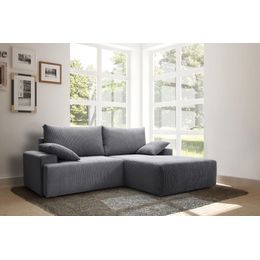 Ecksofa, B:240cm H:92cm T:177cm, grau, exxpo - SOFA FASHION, Wohnzimmer, Sofas, "Orinoko, aktuelles Design und hoher Sitzkomfort, L-Form", inkl.