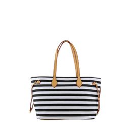 Damen Schultertasche "Bademeister", Collezione Alessandro, schwarz, Baumwolle, Taschen, mit echt Leder Henkeln