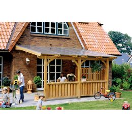 Skan Holz Br&uuml;stungsgel&auml;nder SKANHOLZ, H:84cm L:220cm, beige, Gel&auml;nder