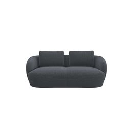 2,5-Sitzer FLEXLUX, B:186cm H:85cm T:102cm, grau, 100% Polyester, Sofas, "Torino, rund, Couch, Loveseat", Modernes, organisches Sofa-Design,