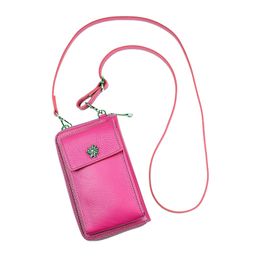 Allgäu Rebell ALLGÄU REBELL Damen Umhängetasche "Alpin", pink, Leder, Taschen, mit Geldbeutel und Handyfach