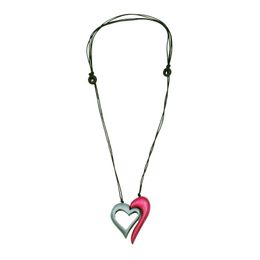 Damen Lange Kette "Heart2Heart", bunt, Basic, Collezione Alessandro, Holz, Halsketten, filigran gearbeitet